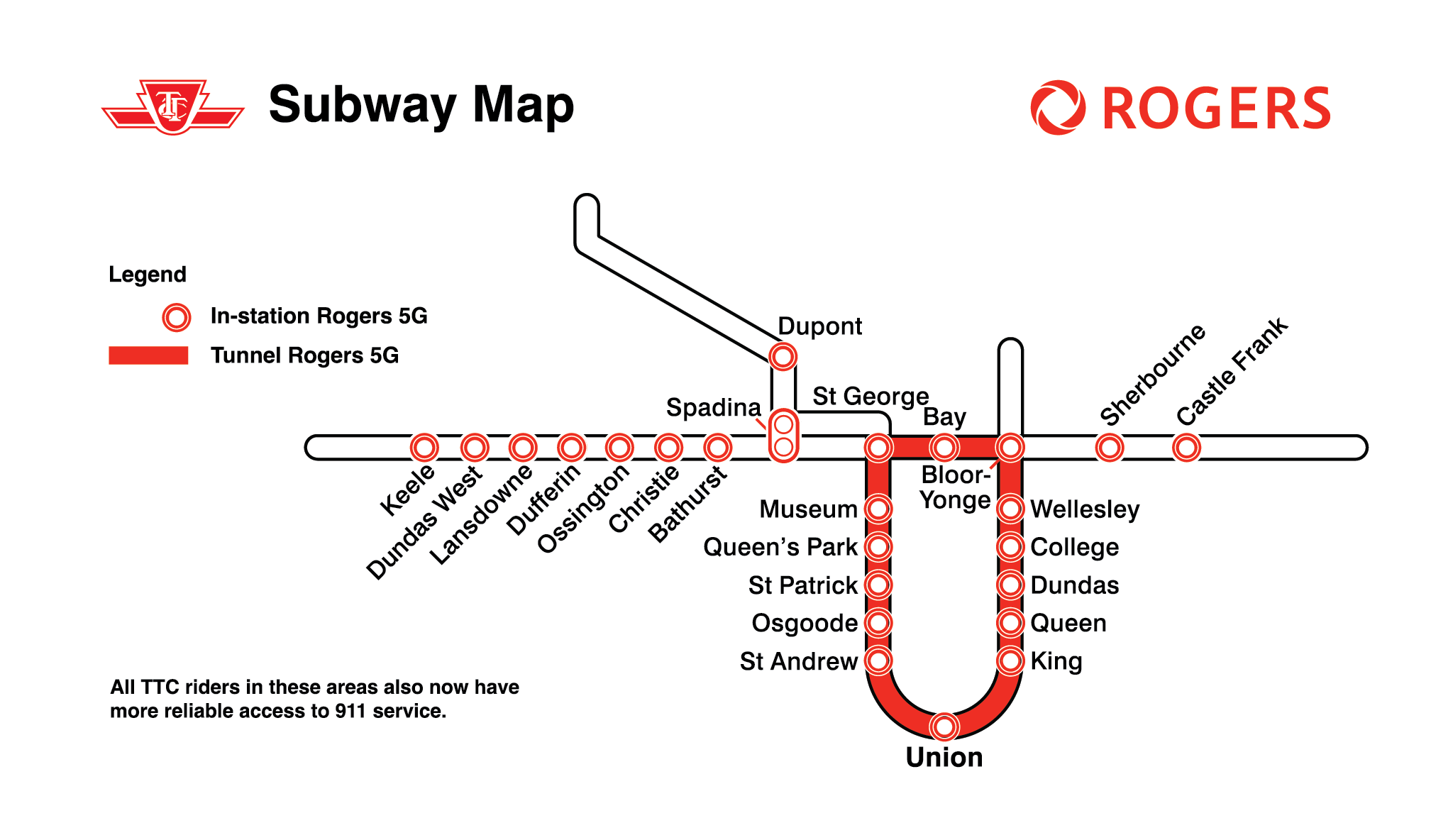 Rogers launches 5G service on the TTC’s Downtown U - About Rogers